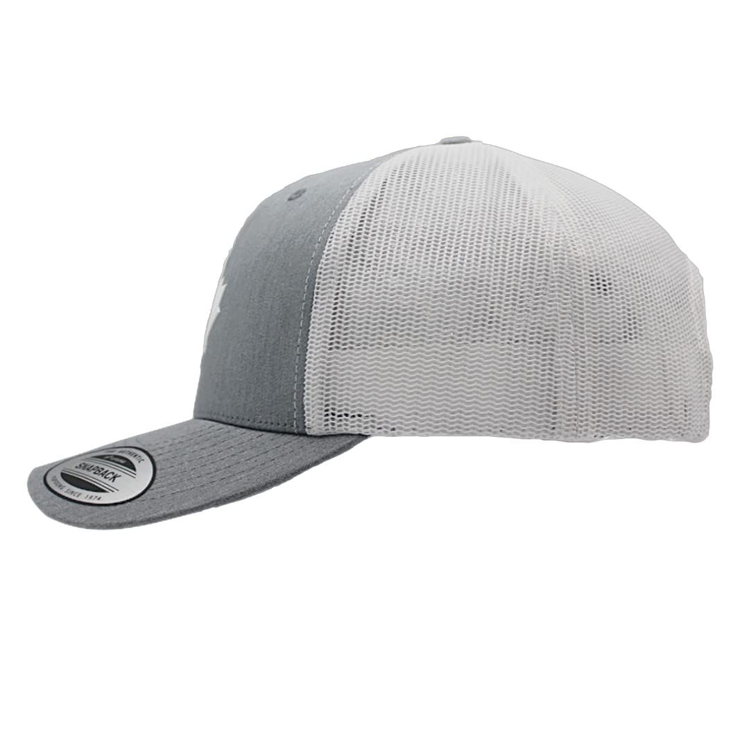 The Pride Canada Hat Premium 3D Patch Trucker Hat, Snapback Cap Handmade in USA with Imported Goods (6606HTWH-MatteWH)