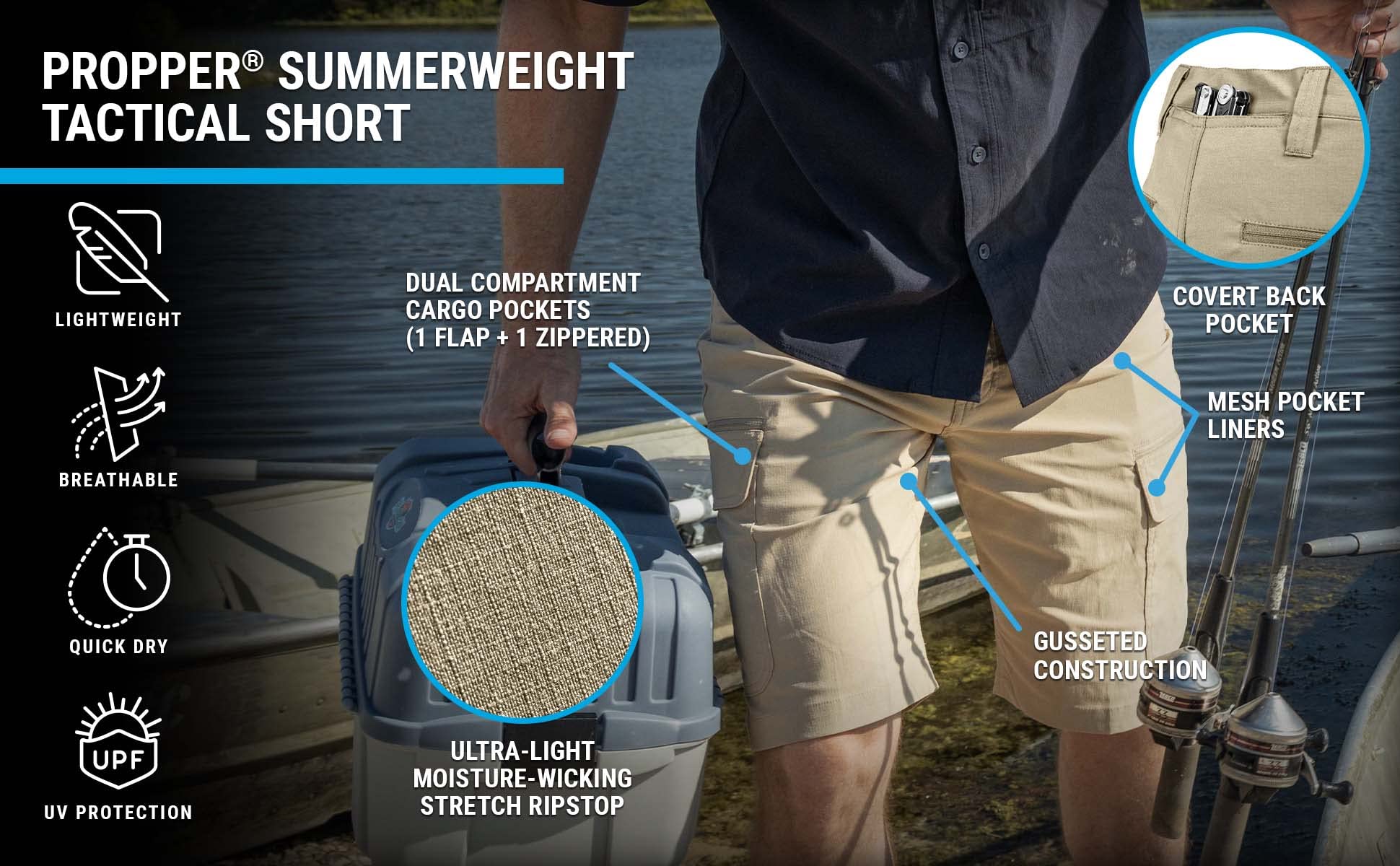 Propper Men's Summerweight Tactical Short, Alloy, 36