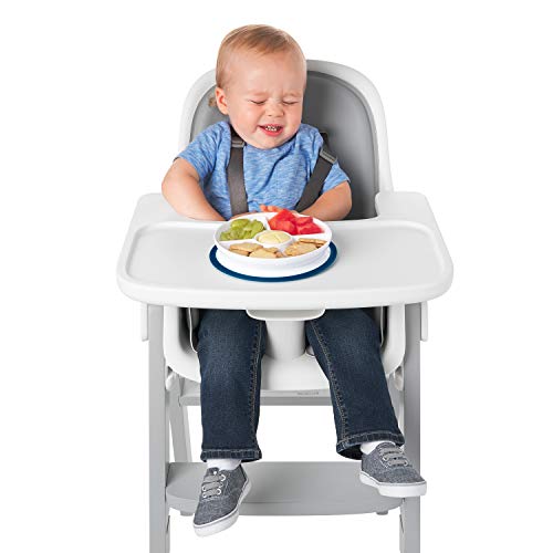 OXO Tot Stick & Stay Suction Divided Plate - Navy (Pack of 3)