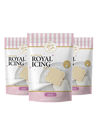 Whimsy Cookie Company PREMIUM White Royal Icing Mix, 16 oz, 3 Pack