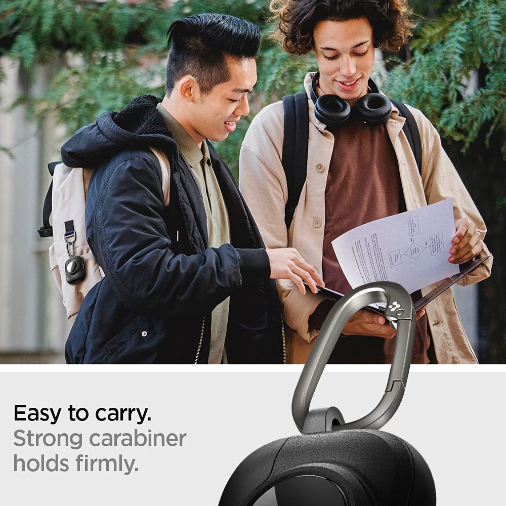 Spigen Tag Armor Duo Designed for Airpods Pro Case and AirTag Case Cover with Keychain [Dual Layer Solid Protection] - Military Green