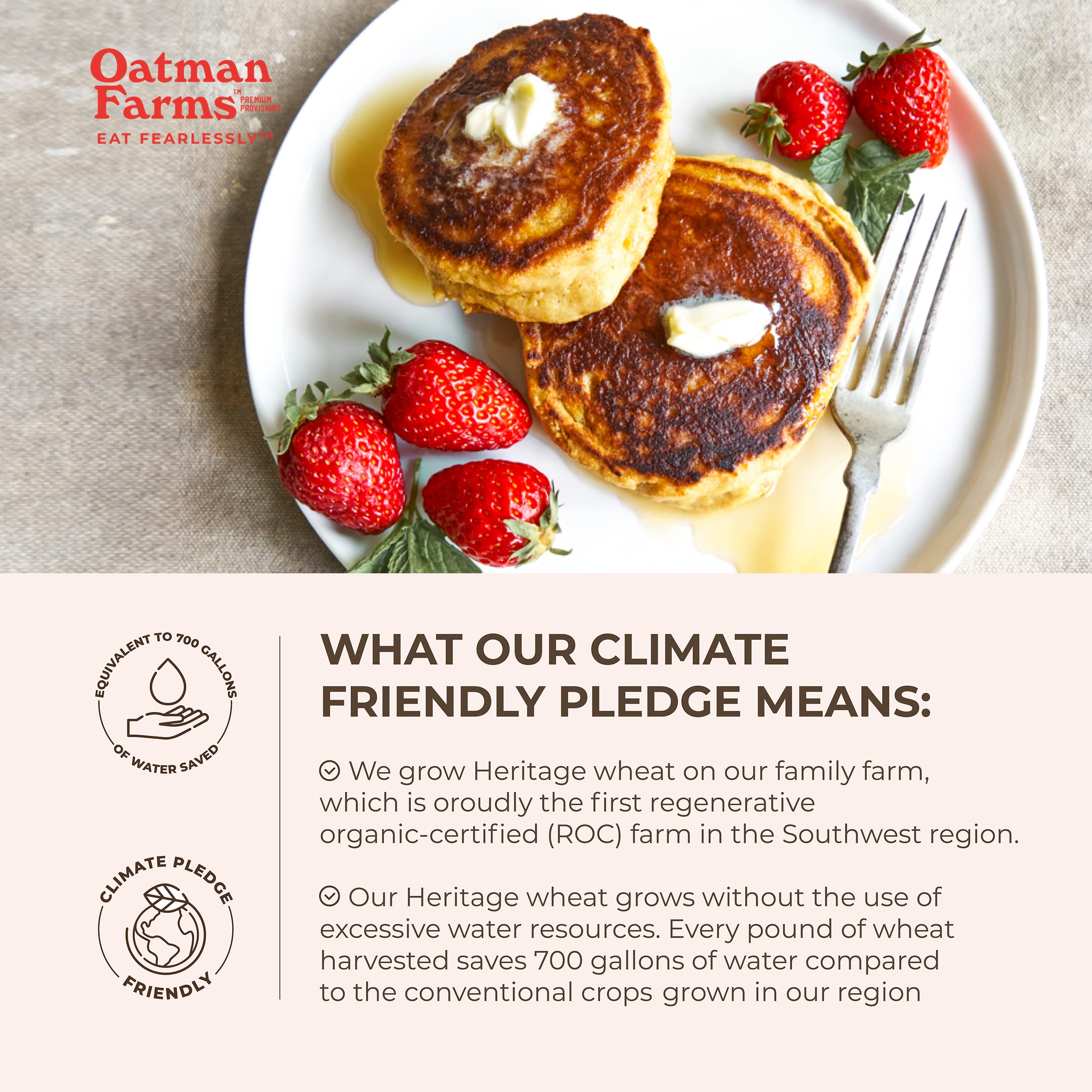 Organic Sourdough Bread & Pancake Mix - Regenerative Organic Certified Skagit 1109 & White Sonora Sourdough & Classic Buttermilk - Whole Wheat Bread Mix & Whole Wheat