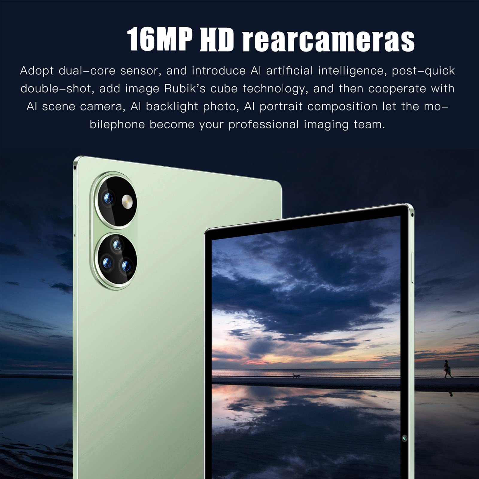 P10 2 in 1 Tablet with Keyboard, 10.1 Inch FHD 5G WiFi USB C Tablet for Android12, 8GB RAM 256GB ROM, 8 Core 4G Network Calling Tablet with Front 16MP Rear Camera for Daily (US Plug)