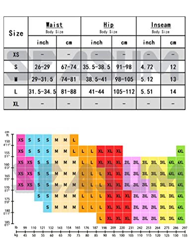 SEASUM Biker Shorts Women Booty Scrunch Butt Lifting High Waist Workout Gym Yoga Short Shorts S