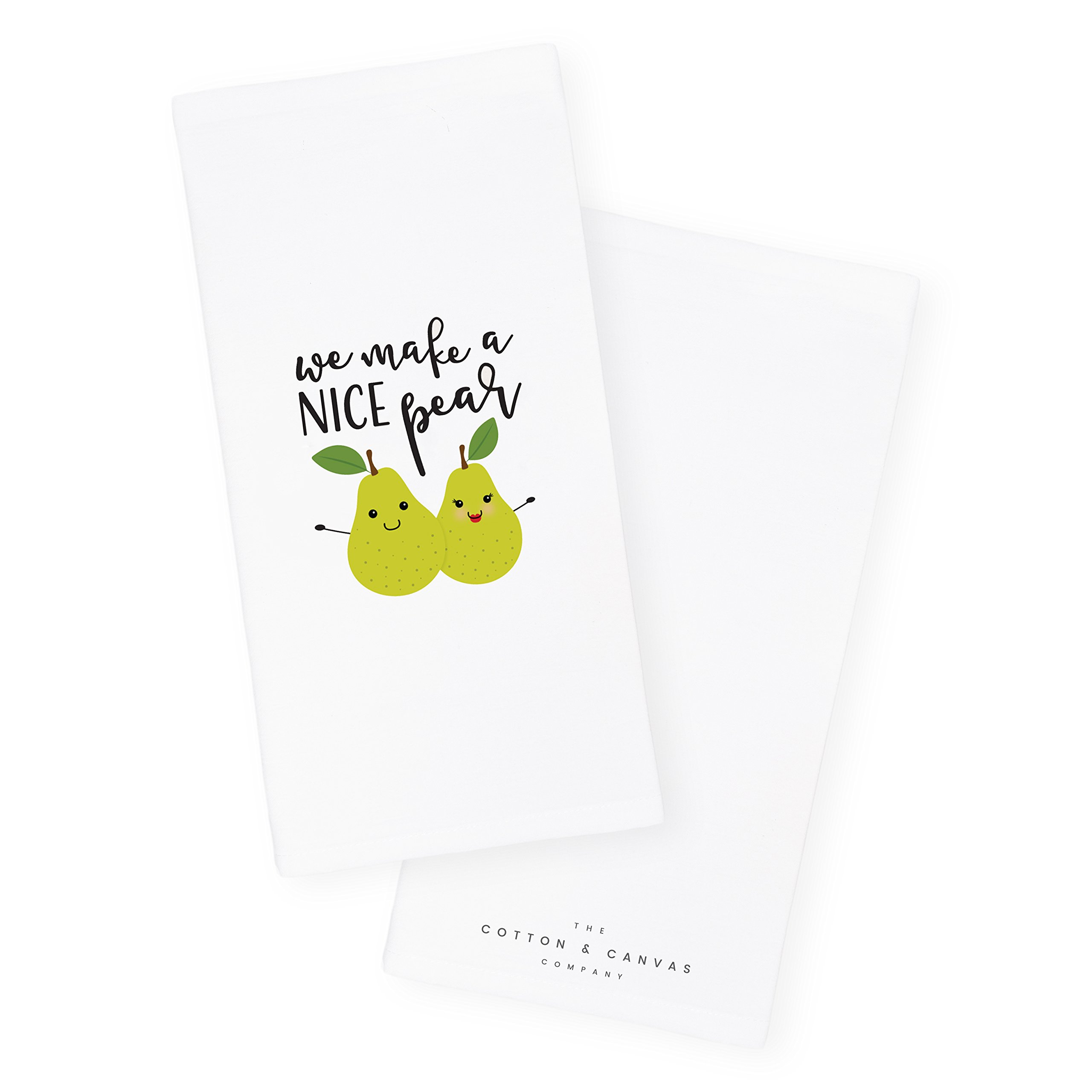 The Cotton & Canvas Co. We Make A Nice Pear Soft and Absorbent Kitchen Tea Towel, Flour Sack Towel and Dish Cloth