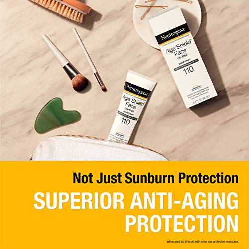Neutrogena Age Shield Face Lotion Sunscreen with Broad Spectrum SPF 110, Oil-Free & Non-Comedogenic Moisturizing Sunscreen to Prevent Signs of Aging, 3 fl. oz