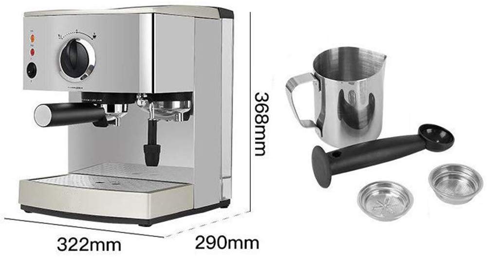 ROLTIN Coffee Machine Espresso Coffee Machine Maker 15 Bar,Capuccino,Frothing Milk Foam,920W,Capacity 1.5L Removable Drip Tray Steam Nozzle Compatible with Preparing Drinks