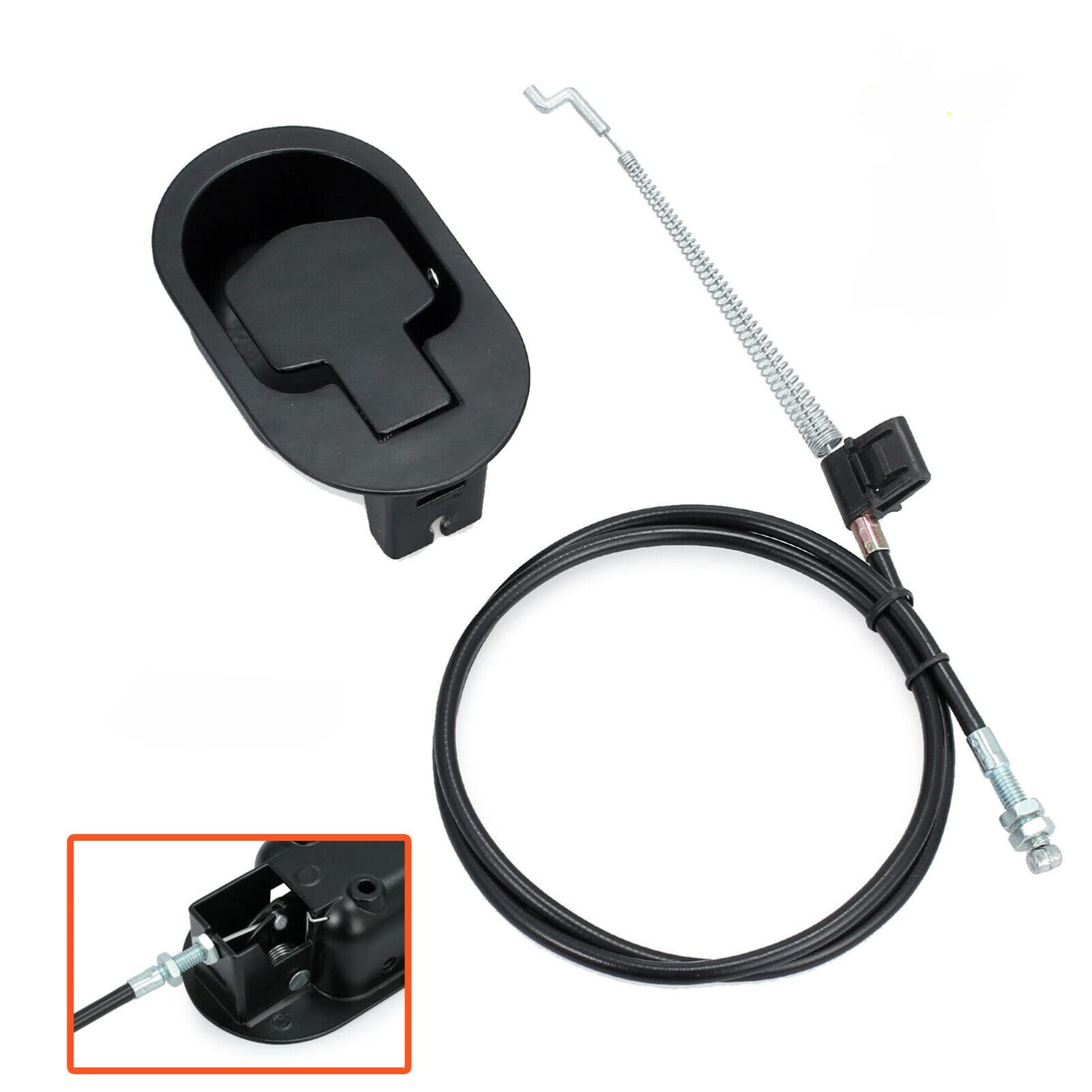 VORCOOL Universal Aluminum Metal Pull Recliner Handle Chair Release Lever Replacement Metal Handle with Spring and Cable for Sofa Couch (Handle with 96cm Cable)
