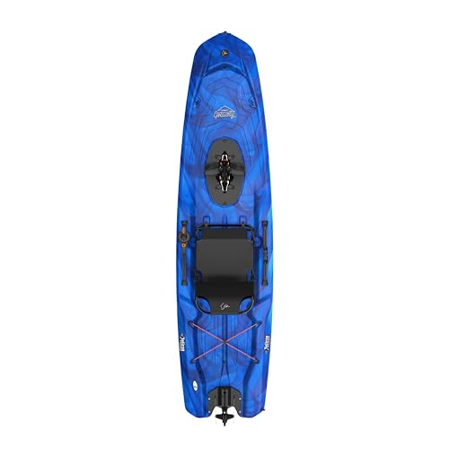 Pelican - Getaway 110 HDII Recreational Kayak- Sit-on-Top - Lightweight and Stable one Person Kayak Vapor Deep Blue-White- 11 ft