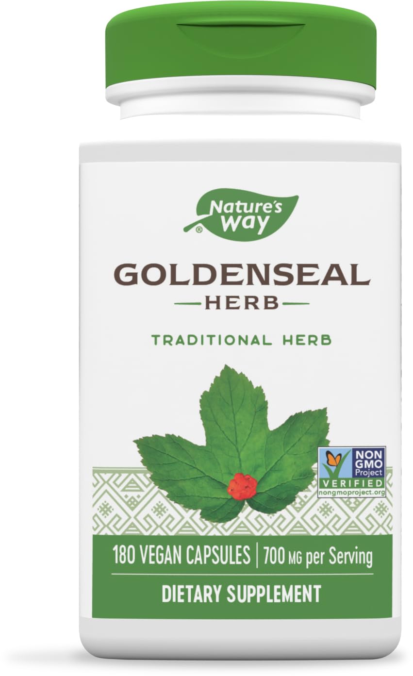 Nature’s Way Goldenseal Herb Vegan 800 mg Per Serving 180 Capsules