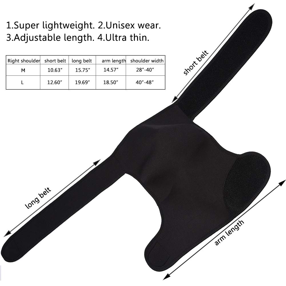 plplaaoo Adjustable Shoulder Rest Relieve Pressure Shoulder Brace Arm Injury Prevention Stabilizer Sleeve Wrap Shoulder Brace Aid,Shoulder Brace, for Dislocation Joint and Tear Pain