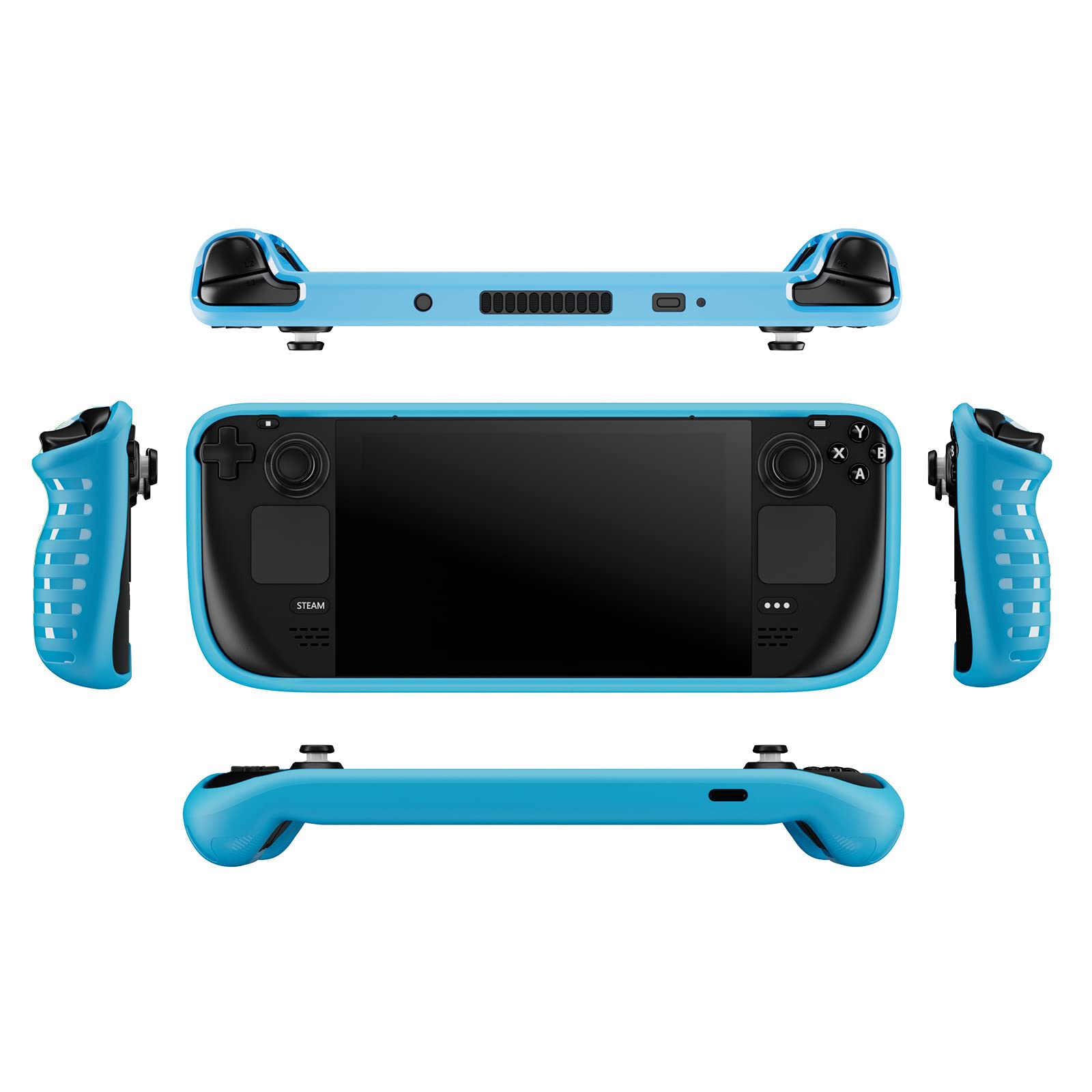 Teyomi TPU Case for Steam Deck/Steam Deck OLED, Protective Case for Stream Deck, Shockproof and Anti-Scratch Soft Steam Deck Cover, Steam Deck Protector - Blue