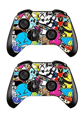 REYTID Console Skin/Sticker + 2 x Controller Decals & Kinect Wrap Compatible with Microsoft Xbox One - Full Set - Big Graffiti