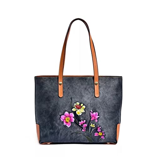 ZSEDP Handbag Women's Bag Designer Retro Handbag Large Capacity Retro Messenger Bag (Color : D, Size