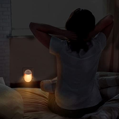 Nightlight,Light Control Switch Night Light, Modern and Simple, 0.6W, 220V, White Light/Warm Light, Suitable for Babies, Children, Children's Rooms, Corridors and oth (Colo
