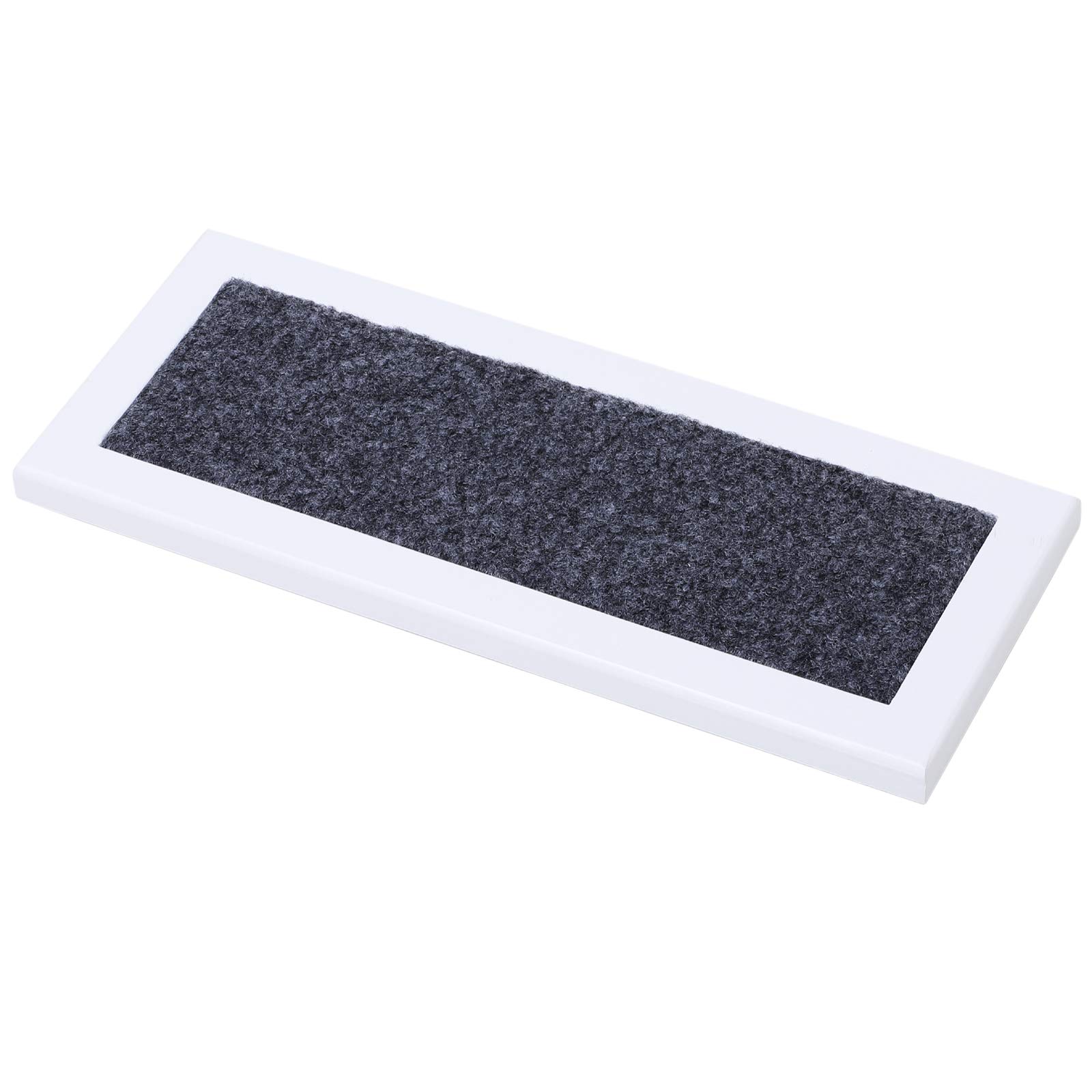 PawHut 3 Step Wooden Carpeted Non Slip Pet Stairs Ramp for Cats and Small Dogs - White