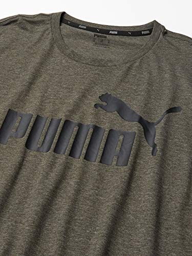 PUMA mens Essentials+ Tee Shirt, Forest Night Heather, Medium US