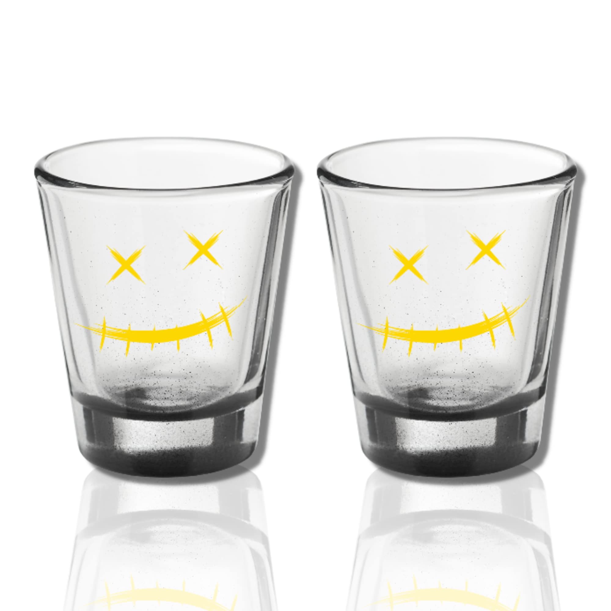 Tipsy Umbrella âSMILEY FACEâ Shot Glass (BLACK) (1.75 oz) (2)