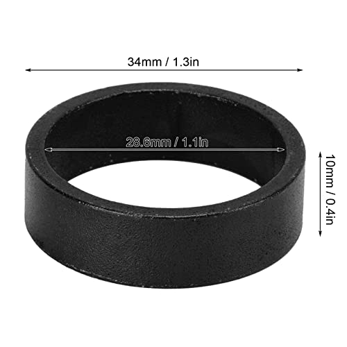 Shanrya Road Bike Headset Washer, Fine Workmanship Bicycle Headset Spacer Glossy Environmental Protection for Cycling(Black)