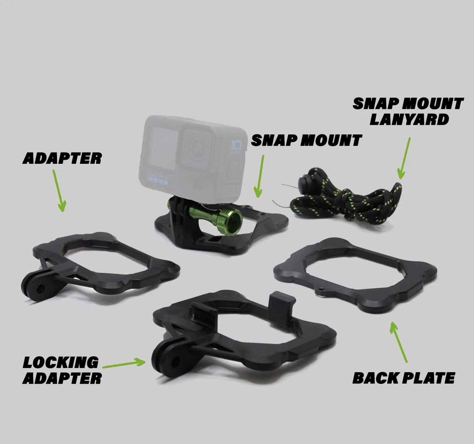 SNAP Mounts PRO – Magnetic Action Camera Helmet Mount for GoPro (Helmet, Biking, Drone, Skiing, Snorkeling and Car Mount)