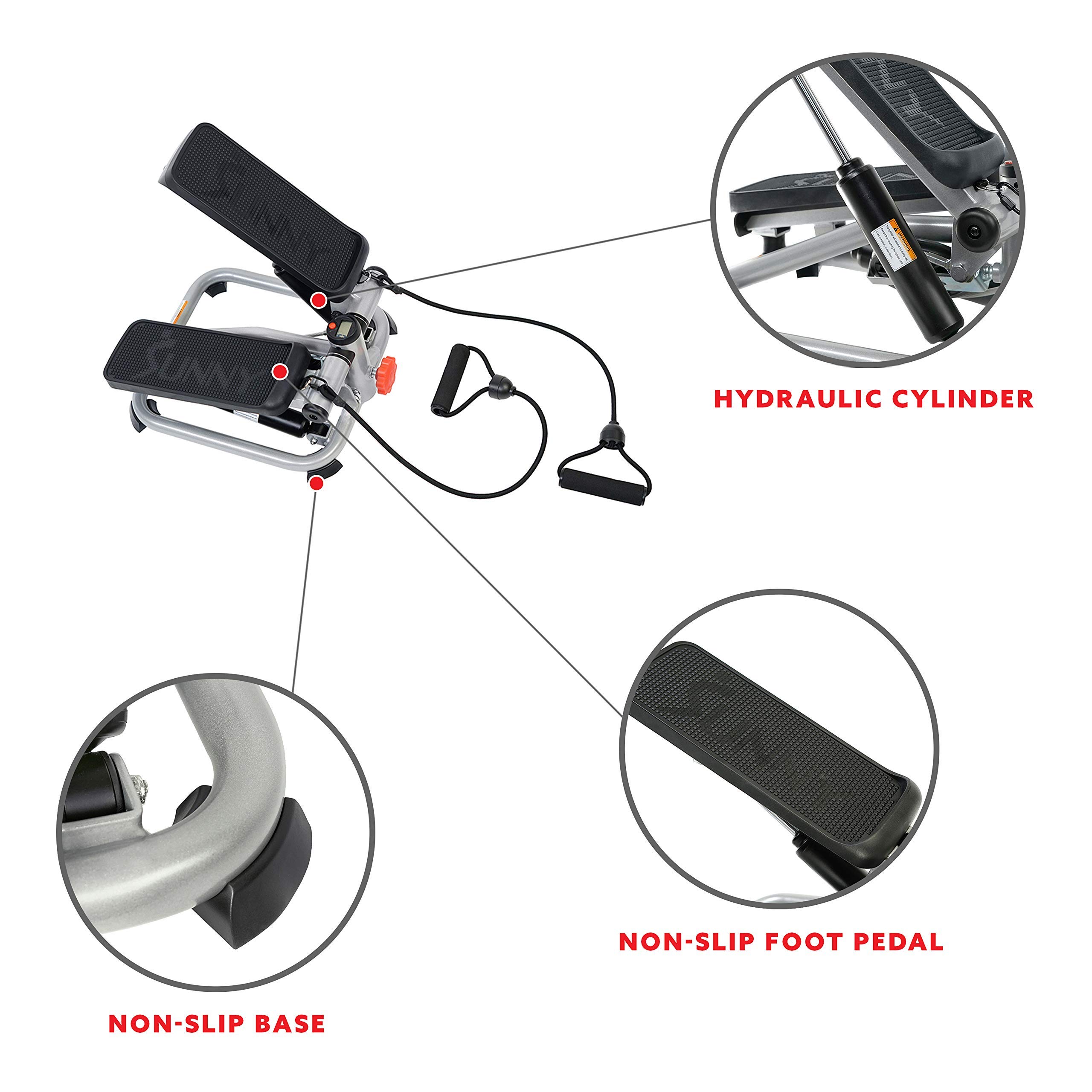 Sunny Health & Fitness Total Body Step Machine SF-S0978, Gray (Renewed)