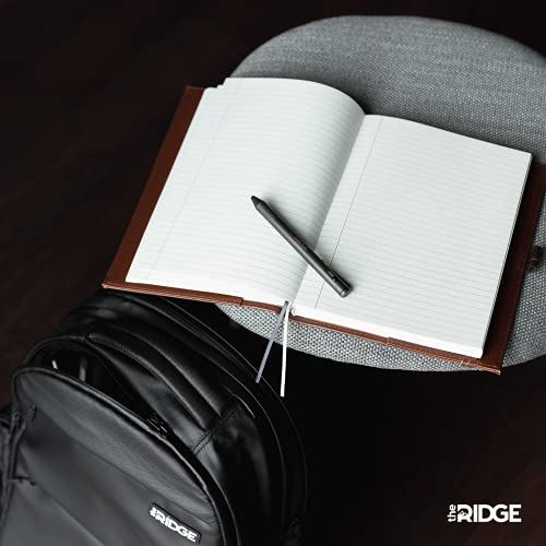The Ridge Bolt Action Ballpoint Pen | Metal Retractable Compact Writing Instrument | Textured Grip & Internal Pressurized Refill | Titanium