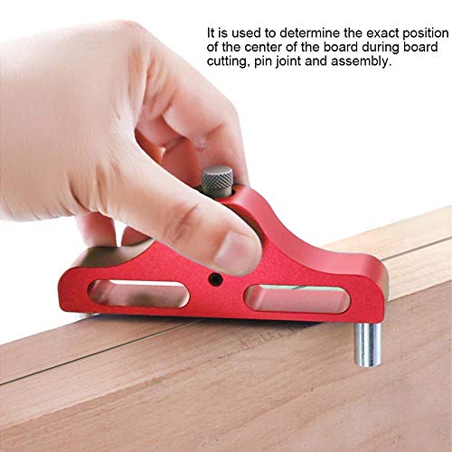 Woodworking Tool, Aluminum Alloy Exact Position Woodworking Accessories Woodworking Scriber, Hard And Durable Industrial for Woodworking(red)
