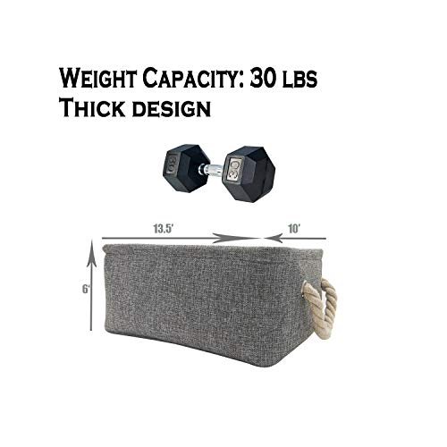 No-Branded Fabric Storage Cubes, Basket Organizer, Baskets for Shelves, Grey Small Storage Basket, 13.5 x 10 x 6 inch, [2-Pack]