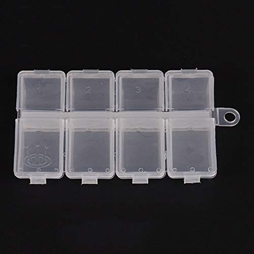 Yeuipea Fishing Tackle Storage Box, 8 Compartments Fly Lure Box Fishing Tackle Storage Box Spoon Hook Bait Tackle Case