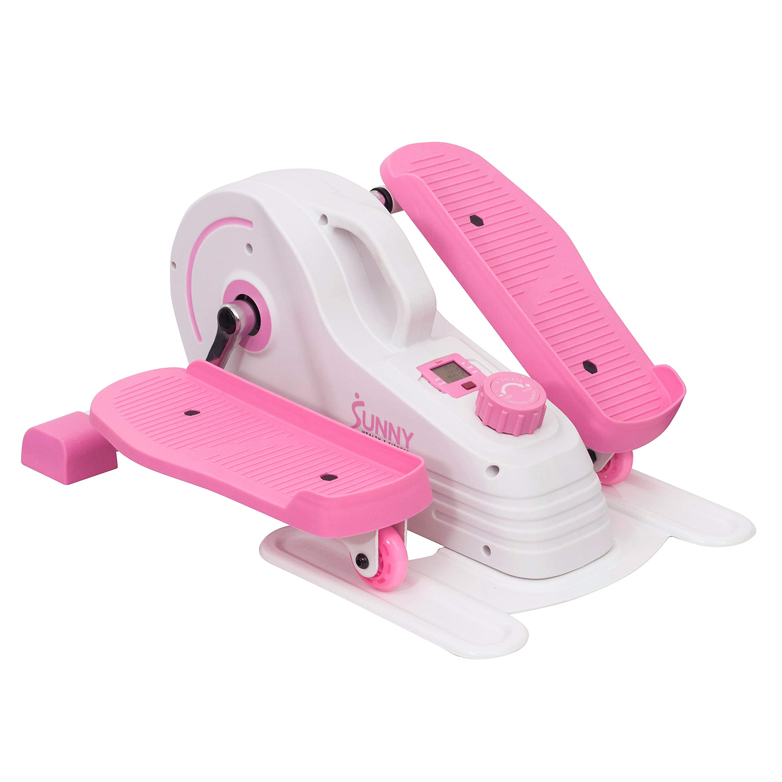 Sunny Health & Fitness Pink Under Desk Elliptical Machine - P2030 (Renewed)