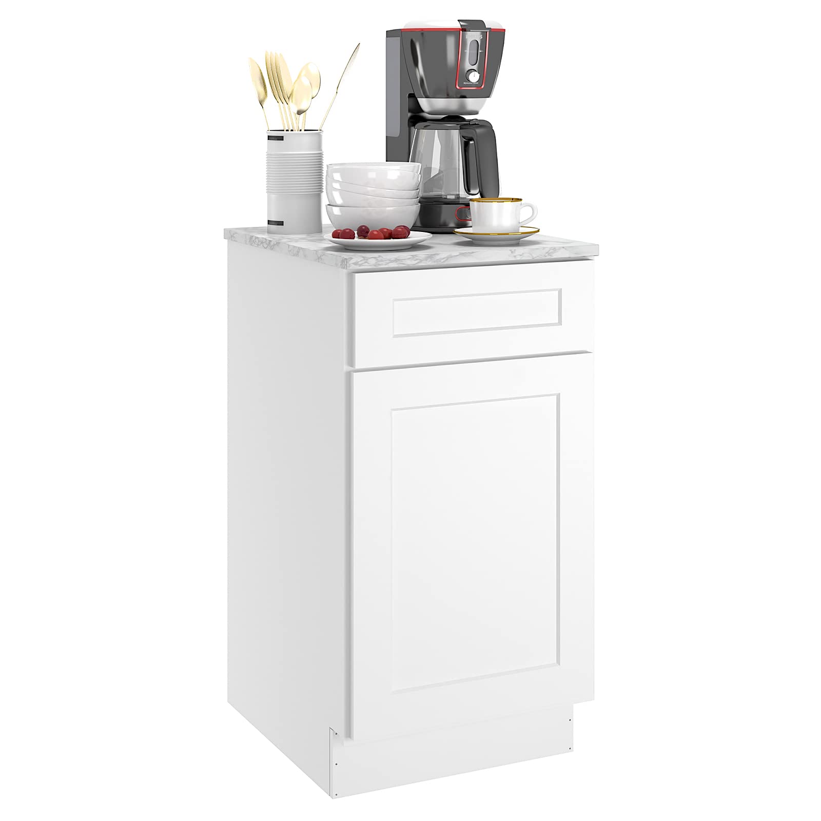 ROOMTEC Kitchen Base Cabinets, Sideboard Storage Cabinet, Entryway Cabinet with Soft Closing Doors 18" W X 24" D X 34-1/2"H