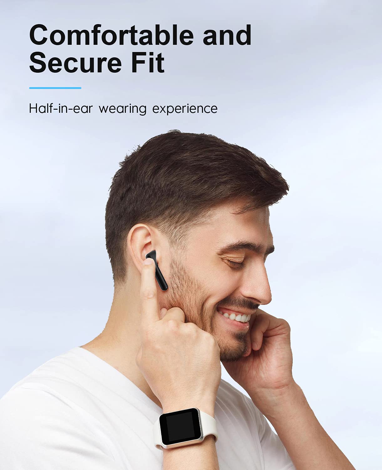 Tecno Wireless Bluetooth Earbuds with Microphone, Bluetooth Headphone Noise Cancelling Earbuds,
