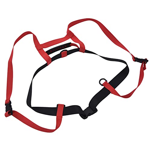 Tgoon Ski Shoulder Harness, Kids Skiing Harness Adjustable for Beginner for Skating(Red)