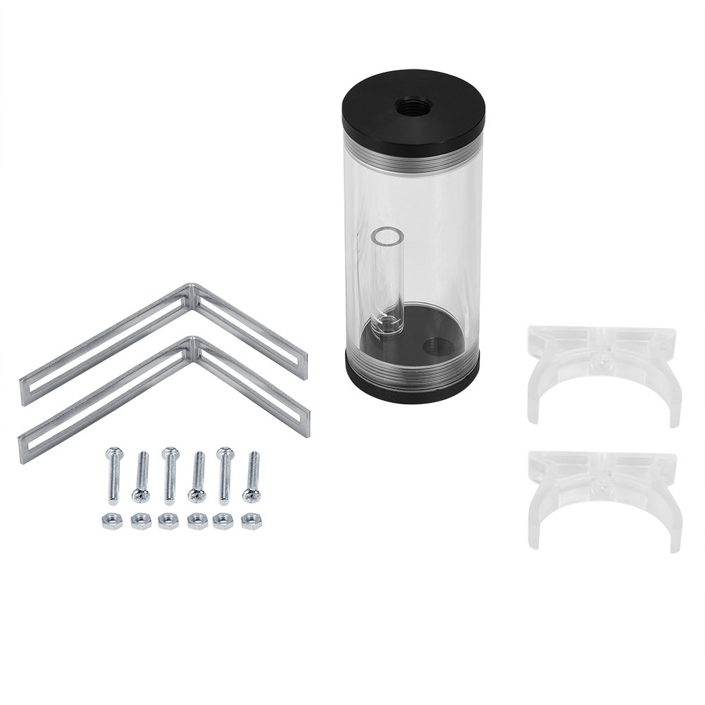 PC Water Pump,Computer Liquid Water Cooling Radiator Acrylic Cylinder Water Reservoir,Full Open Design Noise Reduction Water Cooling