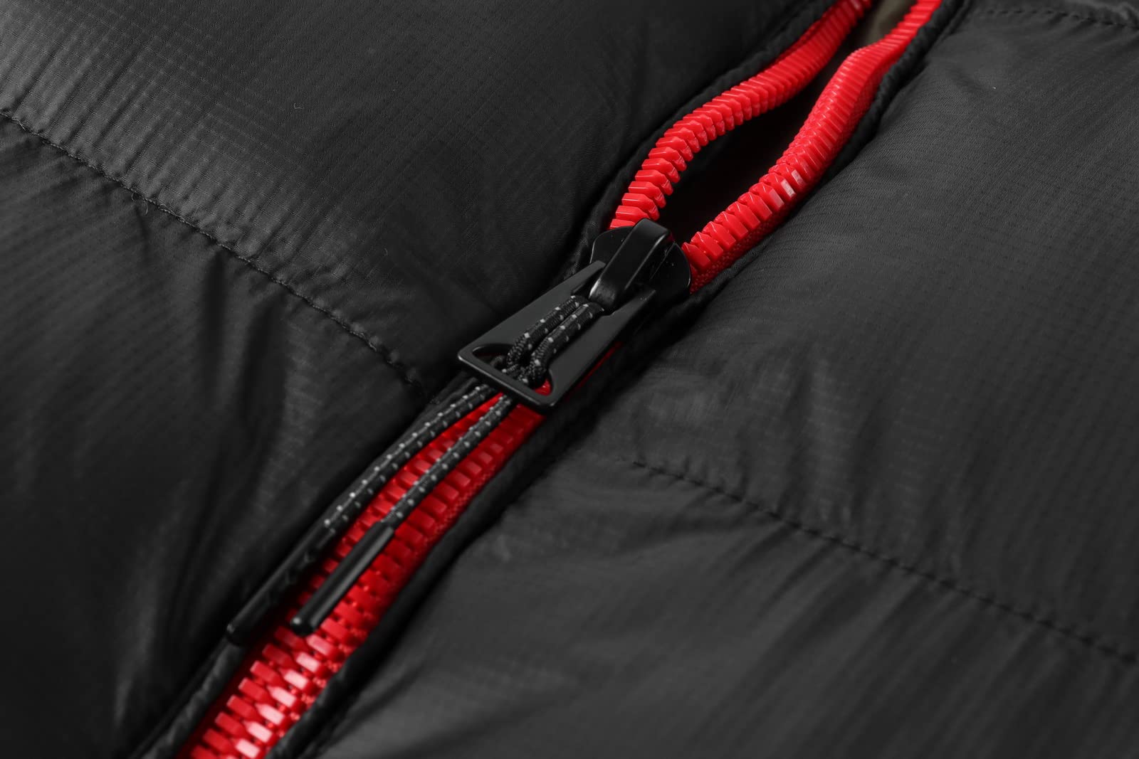 TH TYTHERLESS - Demeter Jet Black Men's Jacket, Puffer Coat,Specially Tailored Contrast Zip And Drawcode Styling