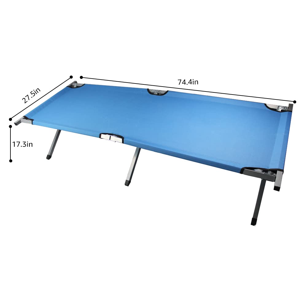 Portable Camping Cot, Portable Folding Bed with Carrying Bag for Adults Kid Lightweight Outdoor Sleeping Bed Backpacking Tent Cots Camping Bed (Green)