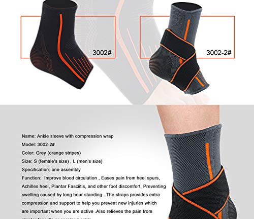 TBESTOACC Ankle Brace, Ankle Support Braces for Injury Recovery, Breathable Ankle Wrap for Men Women with Adjustable Wrap, 2 Pack (Small)