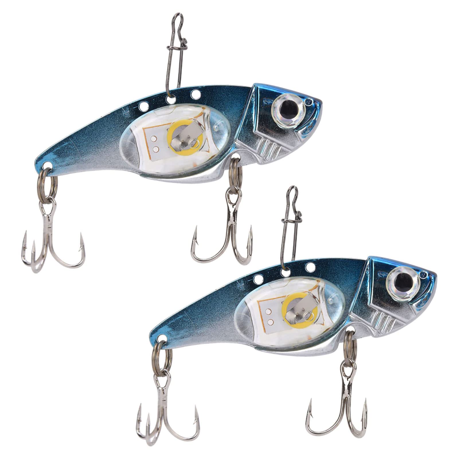 Yeuipea LED Fishing Lure Light,2 pcs LED Underwater Fishing Lure Light Night Lamp Attractor Bait Fish Tool Accessories