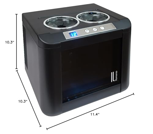 Vinotemp IL-OW002 Chiller Refrigerator with Open Countertop Freestanding Design Electric Wine Cooler with Adjustable Temperature Control, 2-Bottle, Black