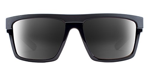 Native Eyewear El Jefe Polarized Rectangular Sunglasses, Matte Black/Gloss Black/Gray, 58 mm