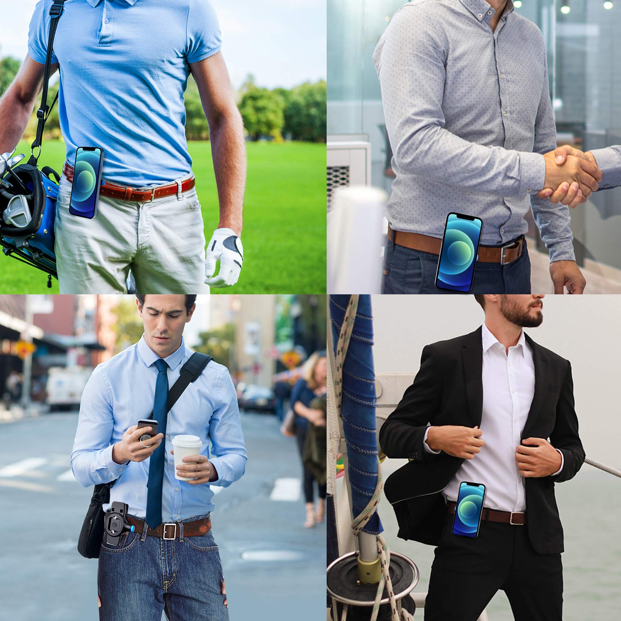 SPORTLINK Phone Belt Clips, Universal Phone Holder with Easy Mount, Quick On/Off for iPhone 14/13/12/SE 2020/11/11 Pro/11 Pro Max, Samsung Galaxy Note 8,S8 Edge and Any Smartphones