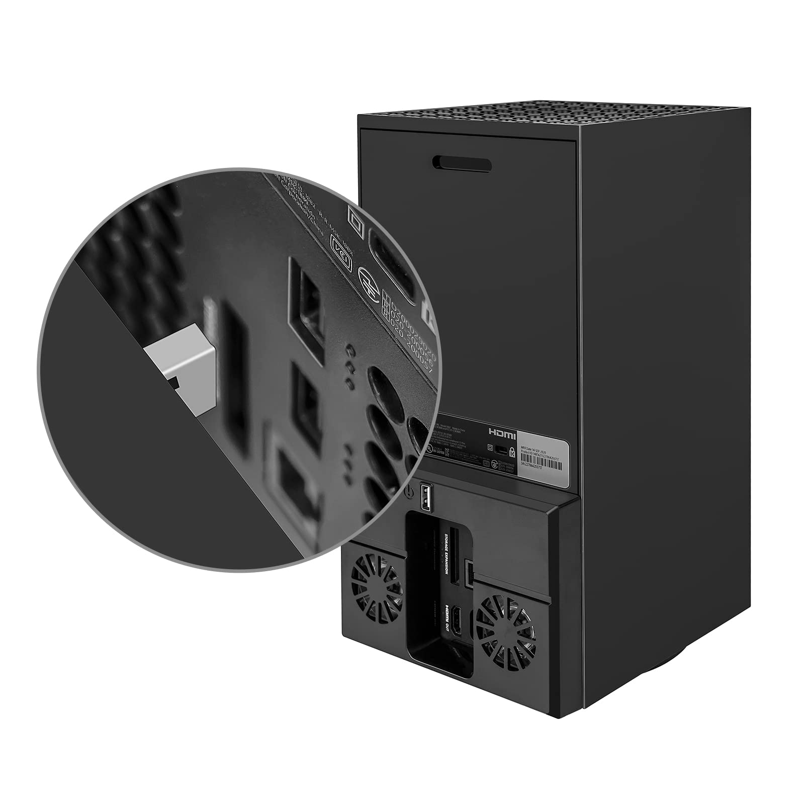Vertical Cooling Fan Compatible for Xbox Series X, Game Host Cool Fan with Colorful Led, Game Console Cooler Cooling, Powerful Cooling Fan with Dual Fans and External USB Port