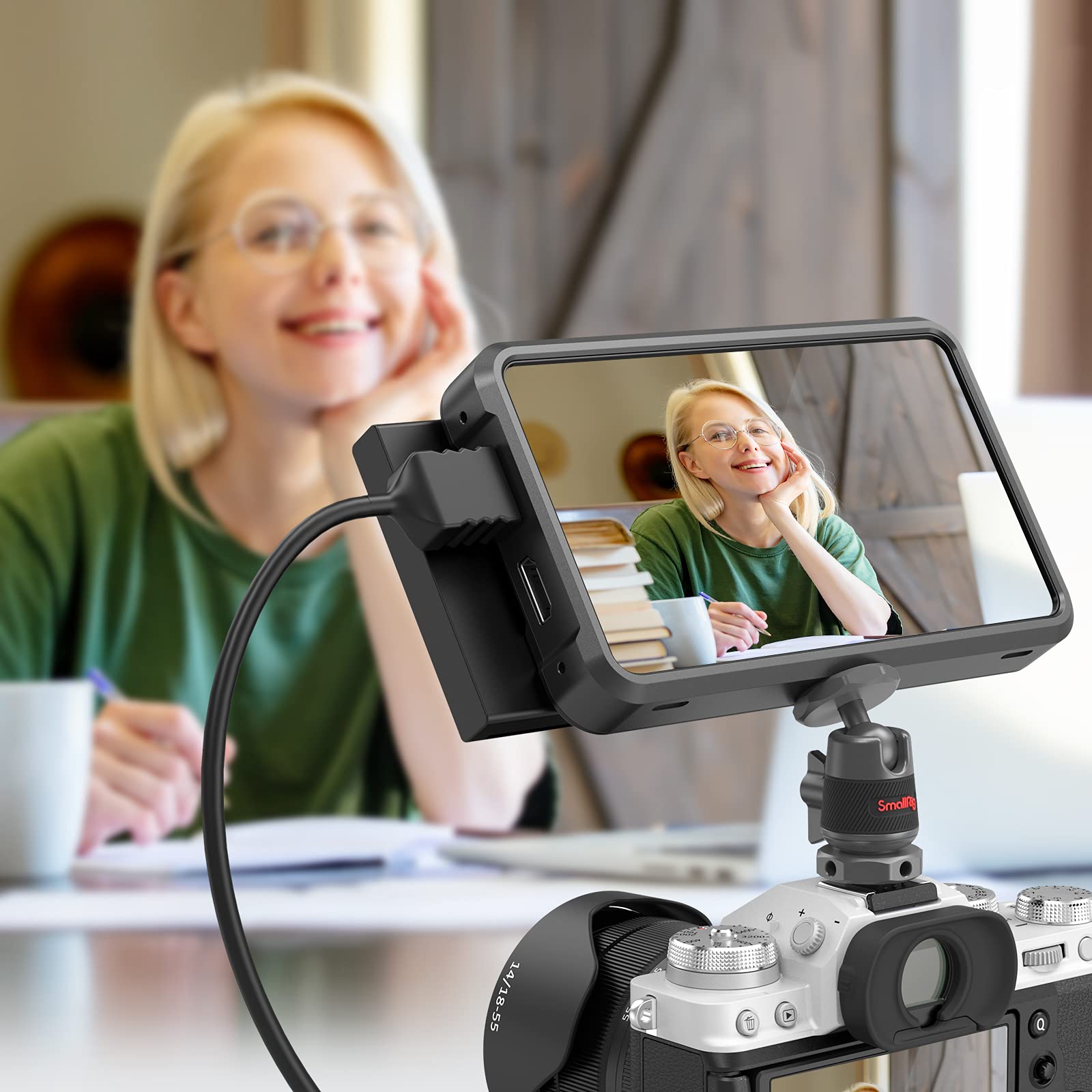 SmallRig Mini Ball Head with Removable Cold Shoe Mount, 360° Panning Ball Head for Camera/Microphone/Video Monitor/LED Video Light 2795