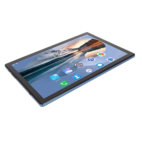 SHYEKYO Office Tablet, 8GB 256GB Memory 5G WiFi 4G LTE Blue Business Tablet Octa Core CPU Dual Camera with Keyboard and Mouse for Travel (US Plug)