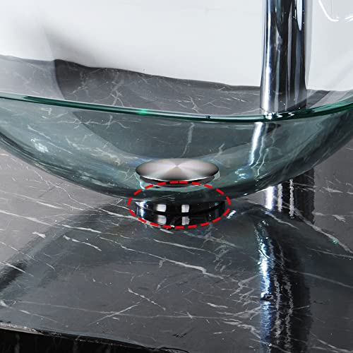 Yescom Bathroom Sink Mounting Ring Chrome Plating for Home Countertop Glass Vessel Sink Drain Mount Support 2 Pack