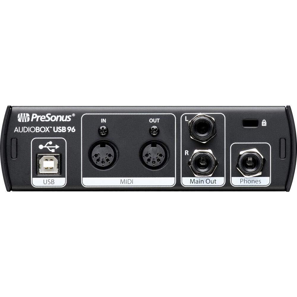 Presonus AudioBox 96 Audio Interface (May Vary Blue or Black) Complete Studio Bundle with Studio One Artist Software Pack w/Eris 3.5 Pair Studio Monitors, Condenser Microphone, 1/4β Instrument Cables