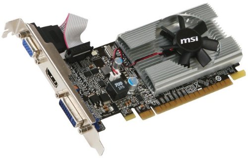 MSI Geforce 210 1024 MB DDR3 PCI-Express 2.0 Graphics Card MD1G/D3 (Renewed)