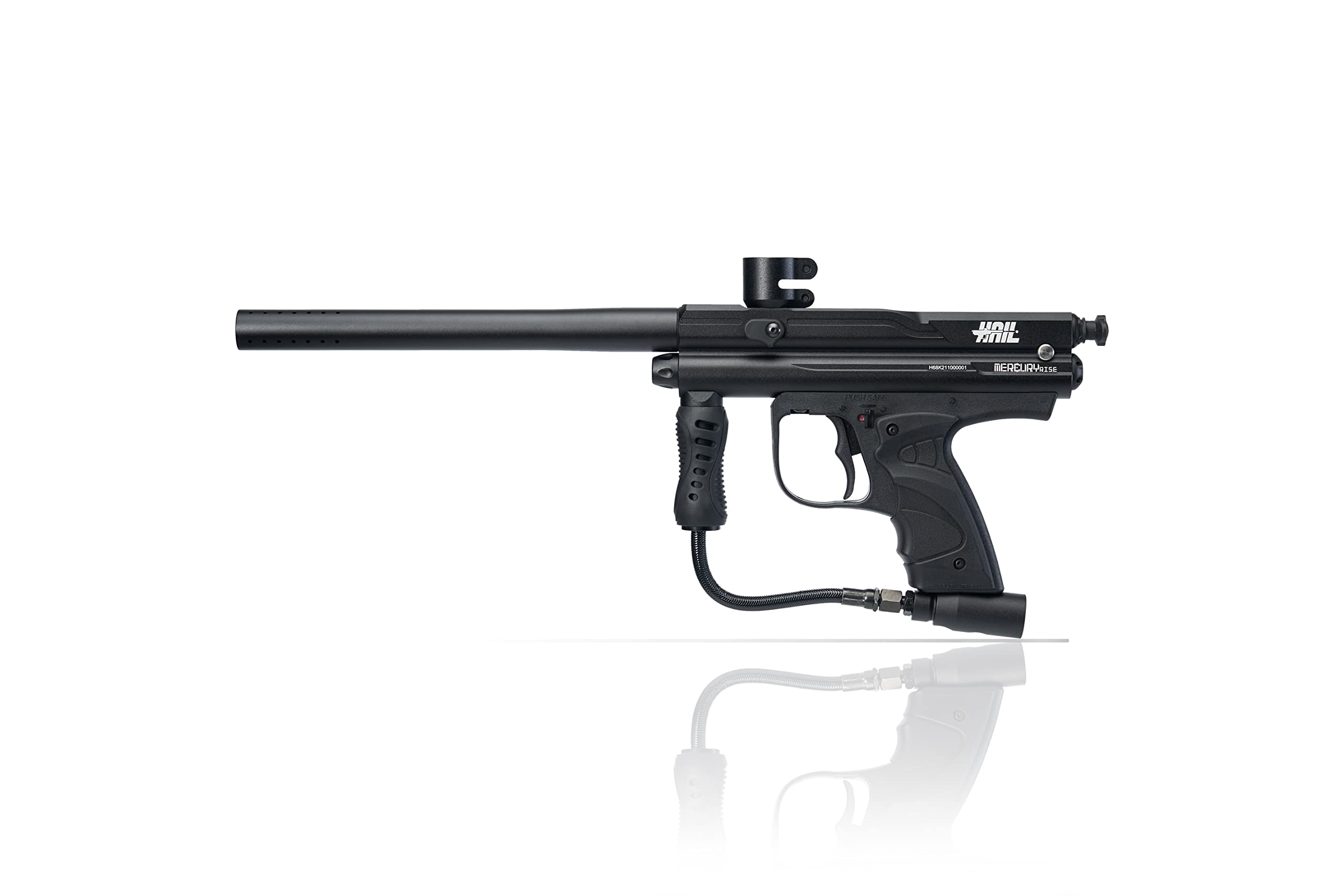 Mercury Rise Hail Semi Auto .68 Caliber Paintball Gun Marker (Hail Black)