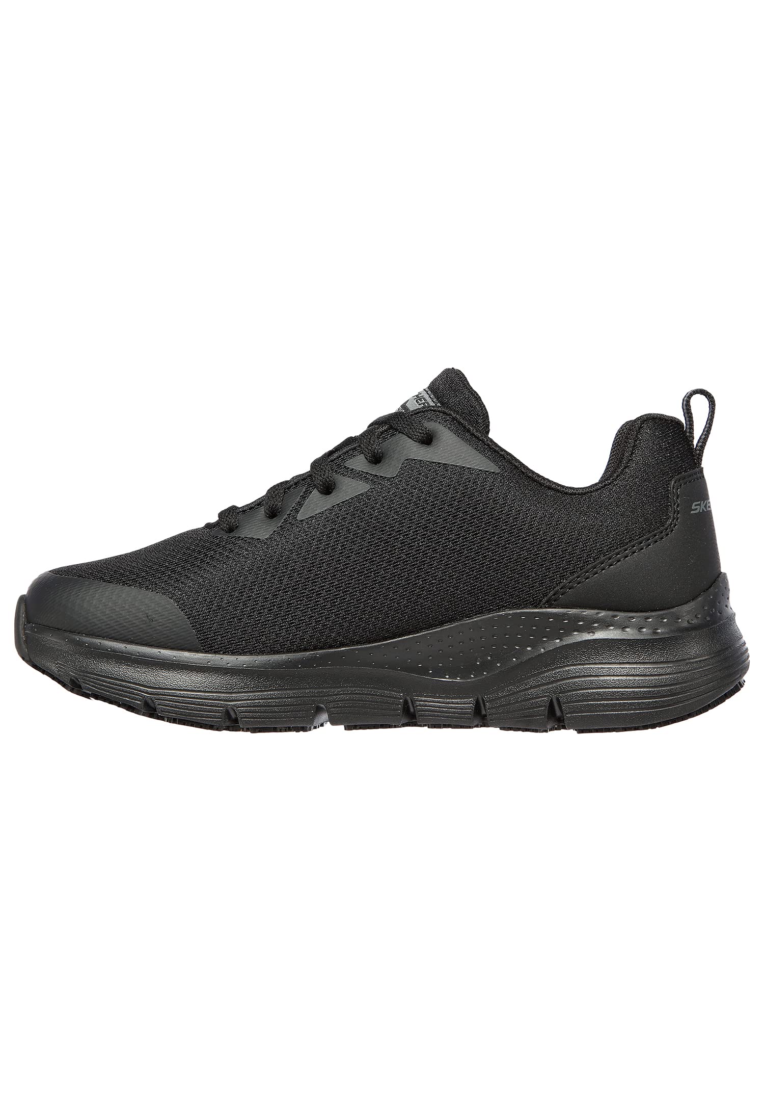 Skechers Women's Arch FIT SR Sneaker, Black Textile Synthetic, 10