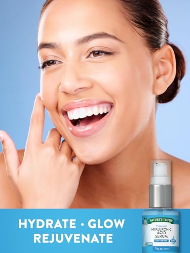 Nature's Truth Hyaluronic Acid Serum for Skin | 1 fl oz | Topical Liquid